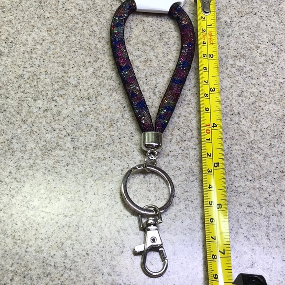 Accessories | Keycard Holder Wrist Black With Crystals Inside | Poshmark